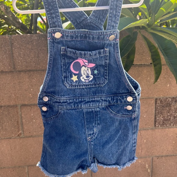 Disney | Bottoms | Disney Blue Denim Overalls With Minnie Mouse | Poshmark